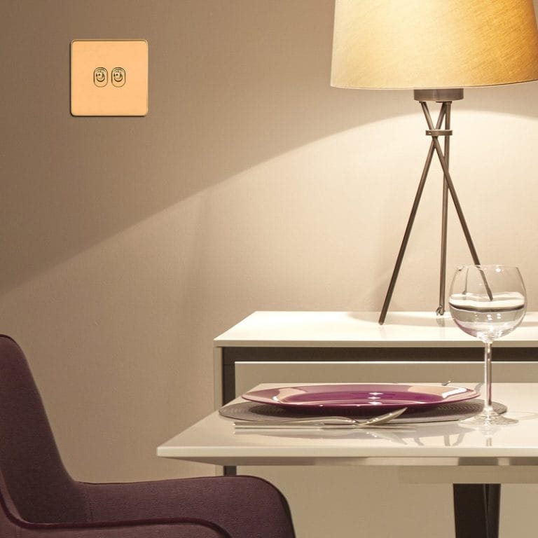 Slimline Screwless 2 Gang Toggle Switch | See Switches